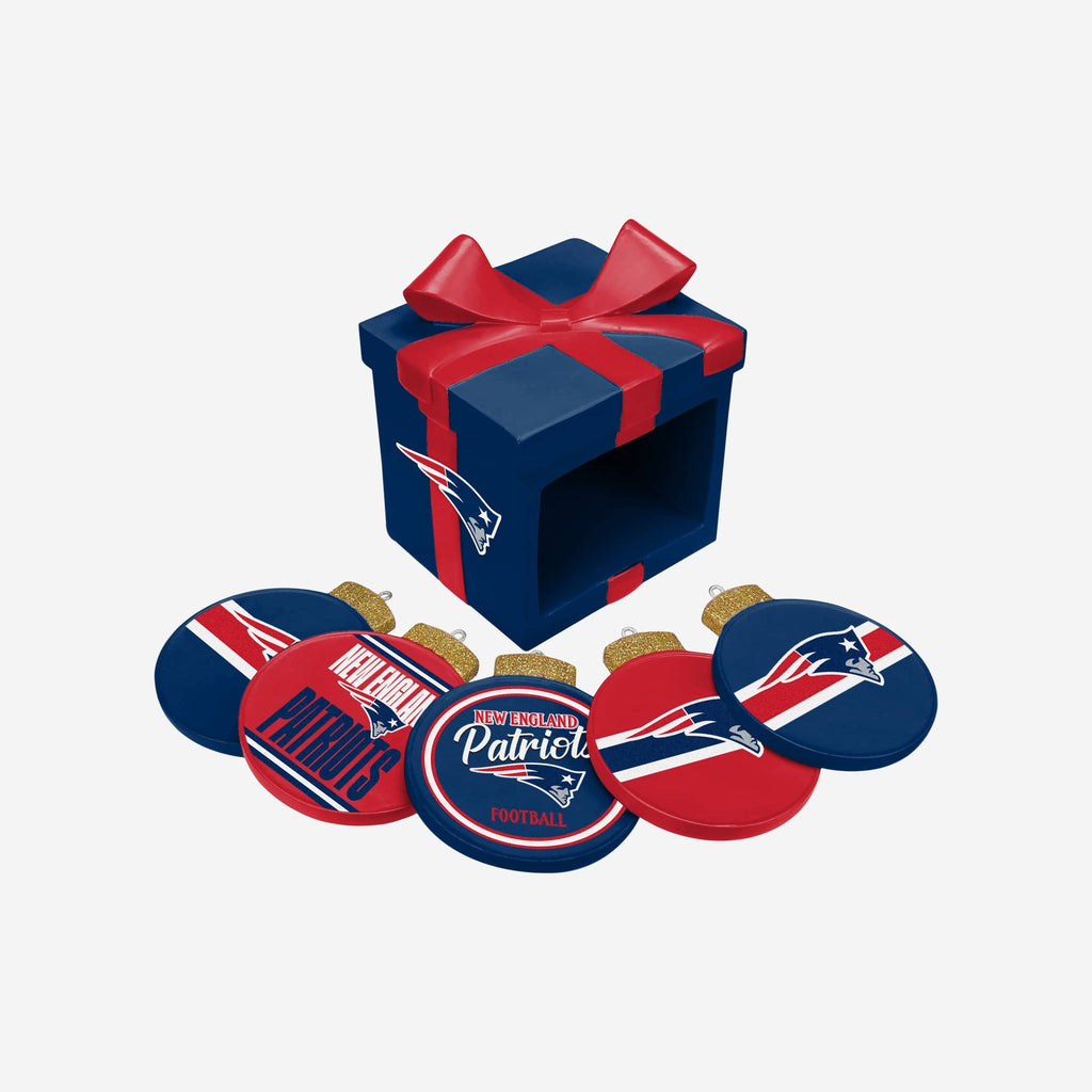 New England Patriots Holiday 5 Pack Coaster Set FOCO