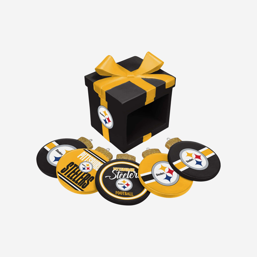 Pittsburgh Steelers Holiday 5 Pack Coaster Set FOCO
