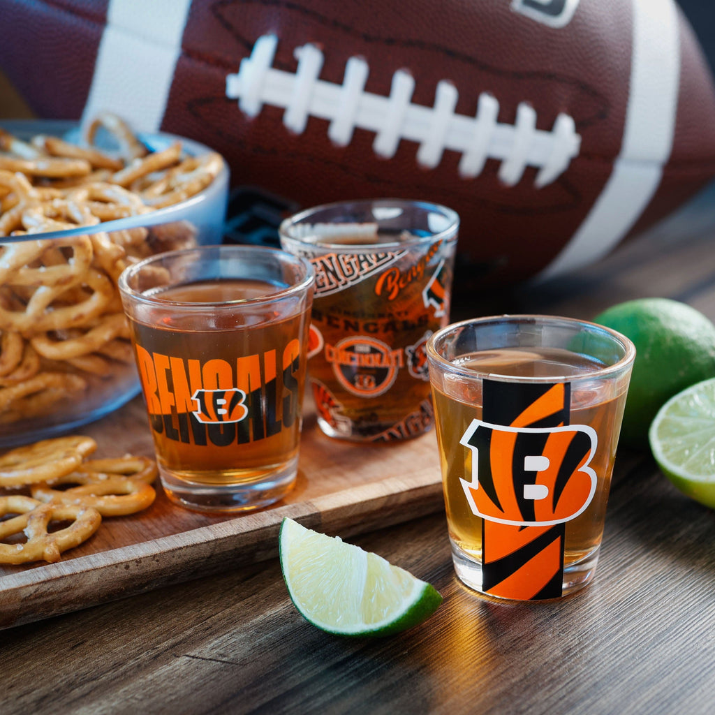 Cincinnati Bengals 3 Pack Shot Glass FOCO