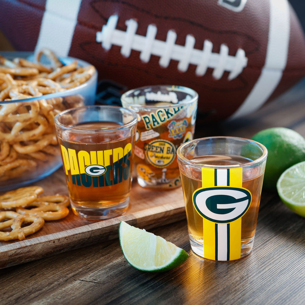 Green Bay Packers 3 Pack Shot Glass FOCO
