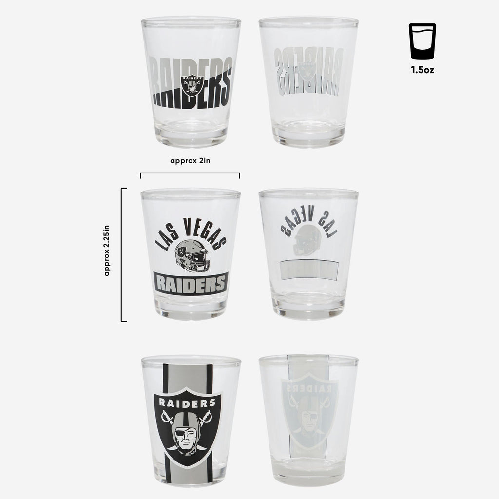 Las Vegas Raiders 3 Pack Shot Glass FOCO
