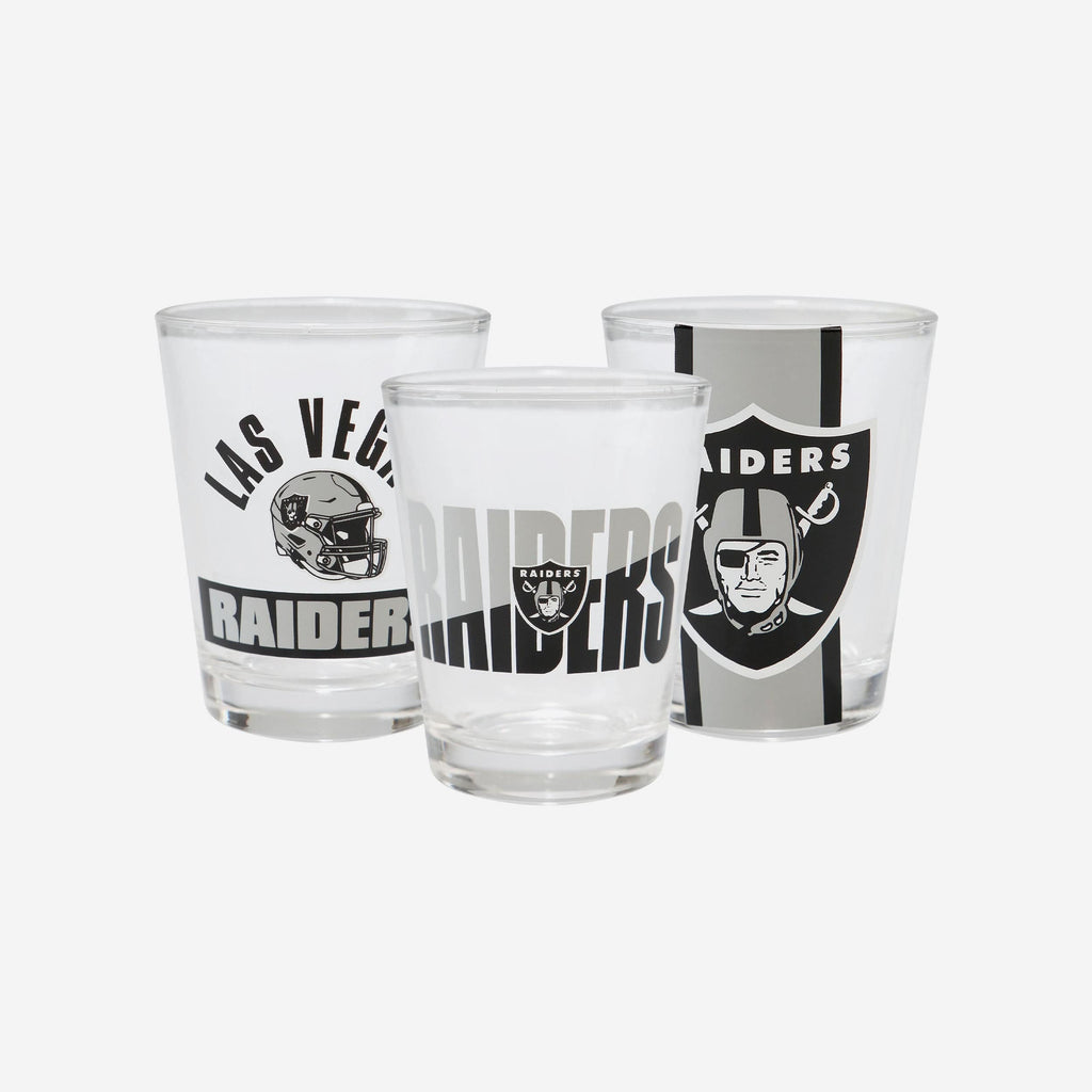 Las Vegas Raiders 3 Pack Shot Glass FOCO