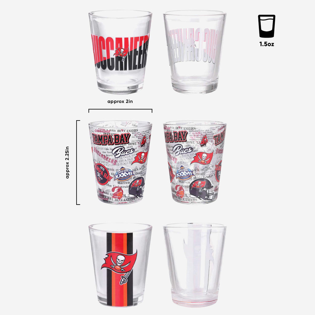 Tampa Bay Buccaneers 3 Pack Shot Glass FOCO