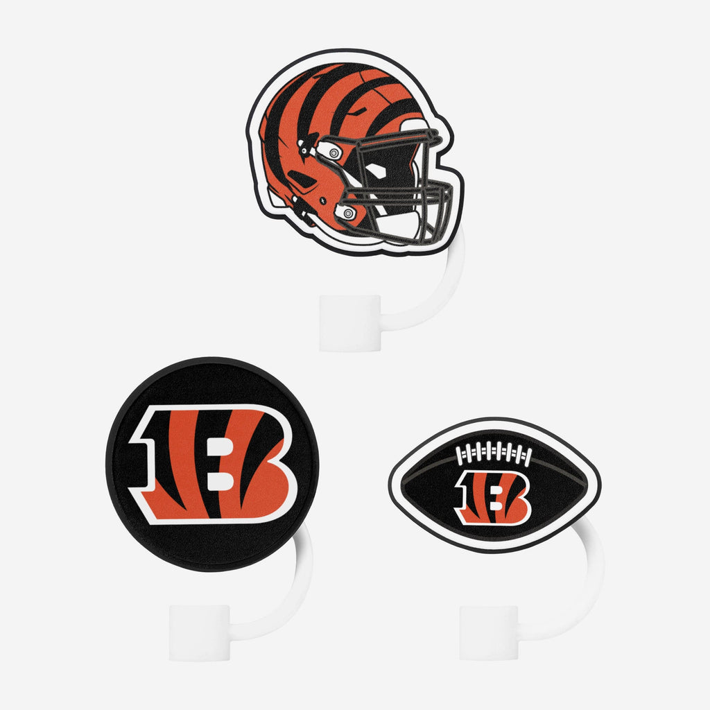 Cincinnati Bengals 3 Pack Primary Logo Straw Toppers FOCO