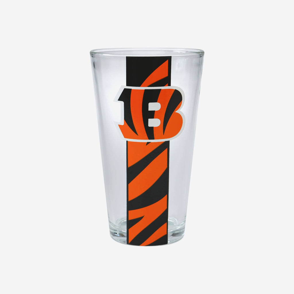 Cincinnati Bengals Team Stripe Pint Glass FOCO