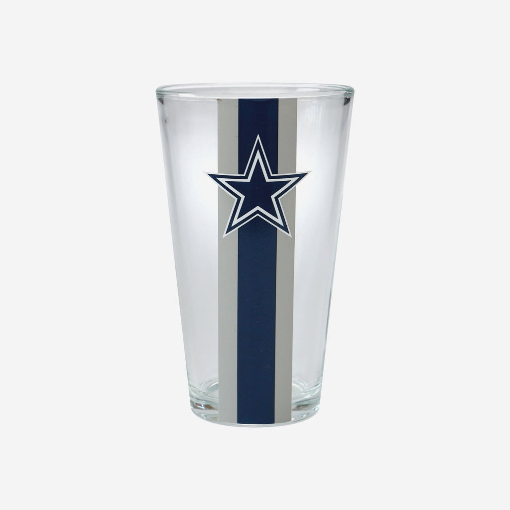 Dallas Cowboys Team Stripe Pint Glass FOCO