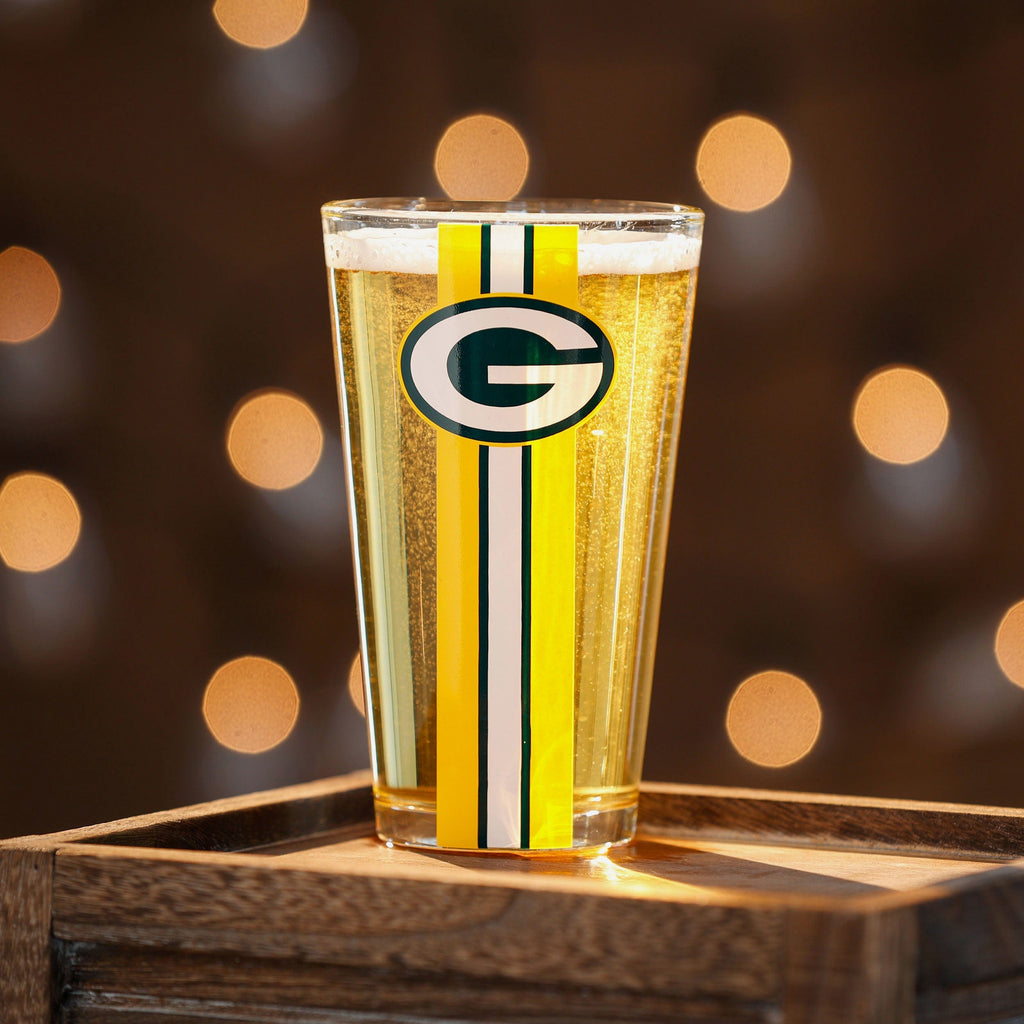 Green Bay Packers Team Stripe Pint Glass FOCO