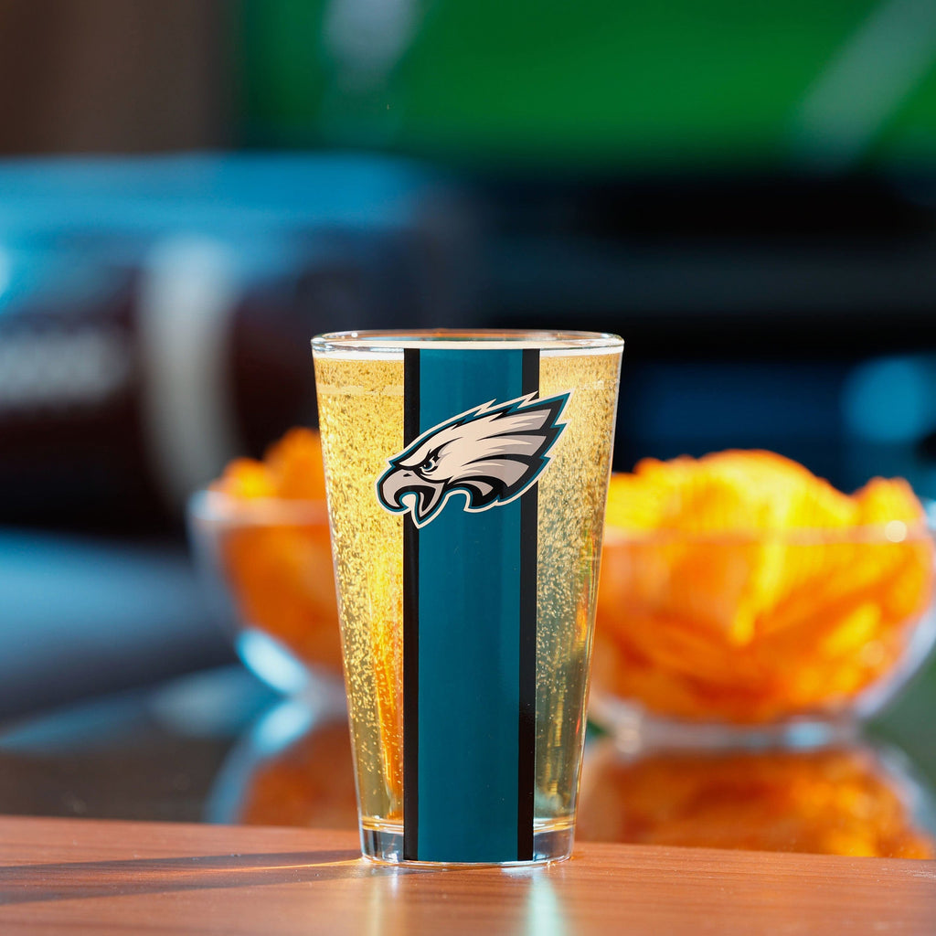 Philadelphia Eagles Team Stripe Pint Glass FOCO