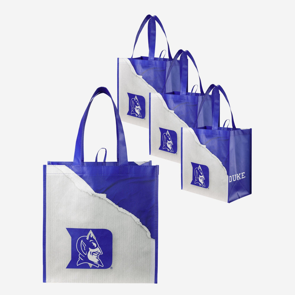 Duke Blue Devils 4 Pack Reusable Shopping Bag FOCO