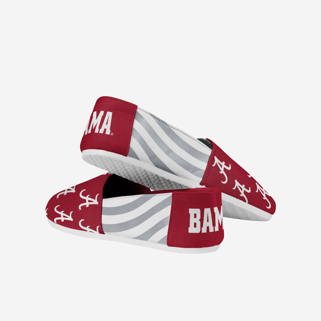 Alabama Crimson Tide Womens Stripe Canvas Shoe FOCO
