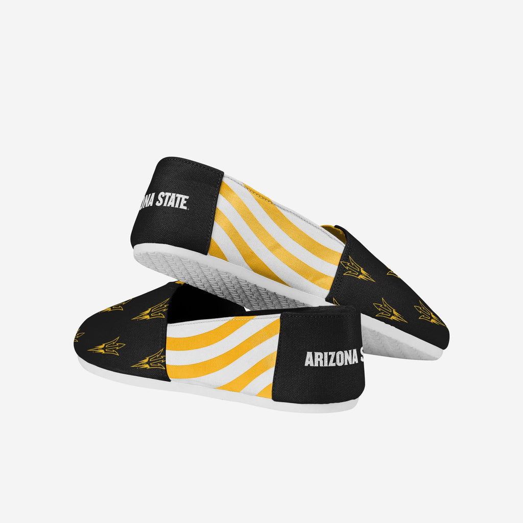 Arizona State Sun Devils Womens Stripe Canvas Shoe FOCO