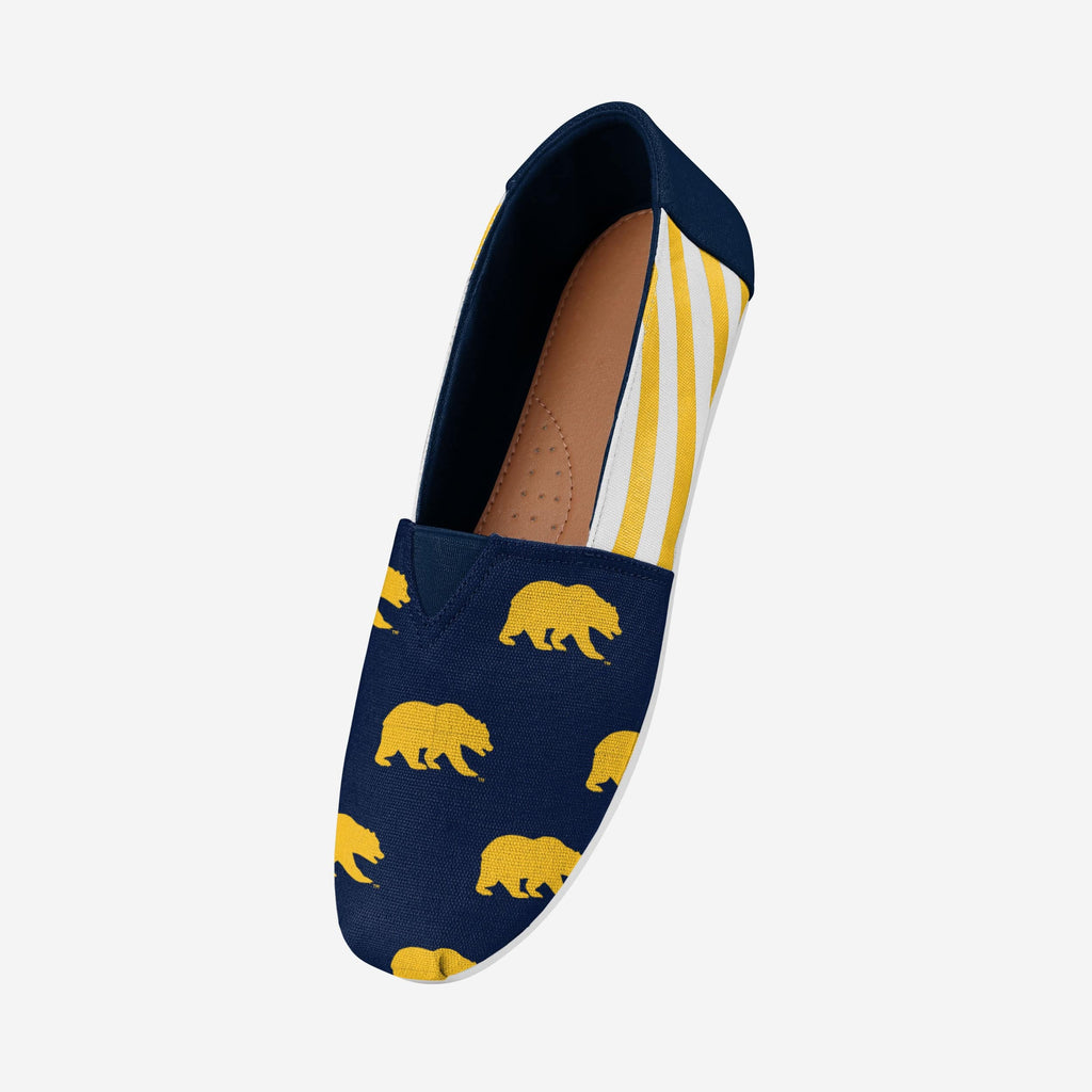 California Bears Womens Stripe Canvas Shoe FOCO