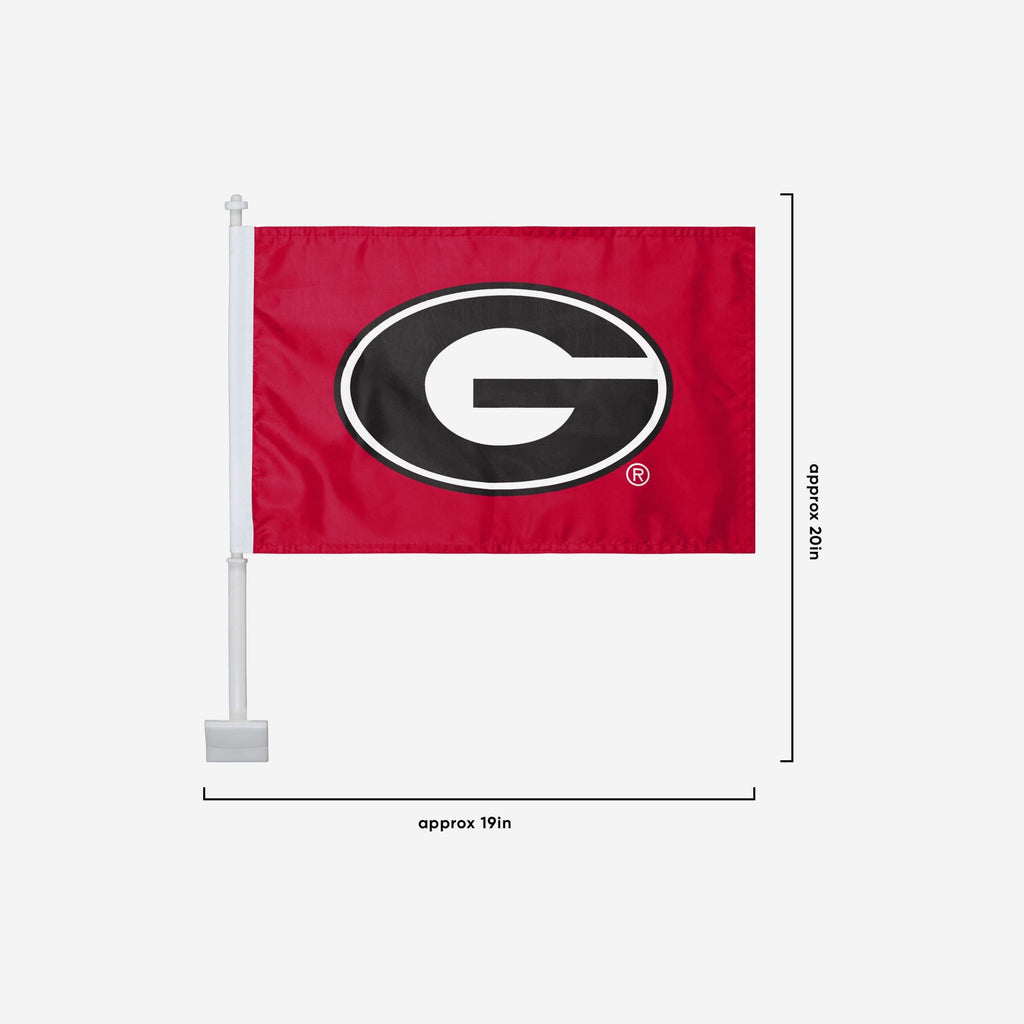 Georgia Bulldogs 2 Pack Solid Car Flag FOCO