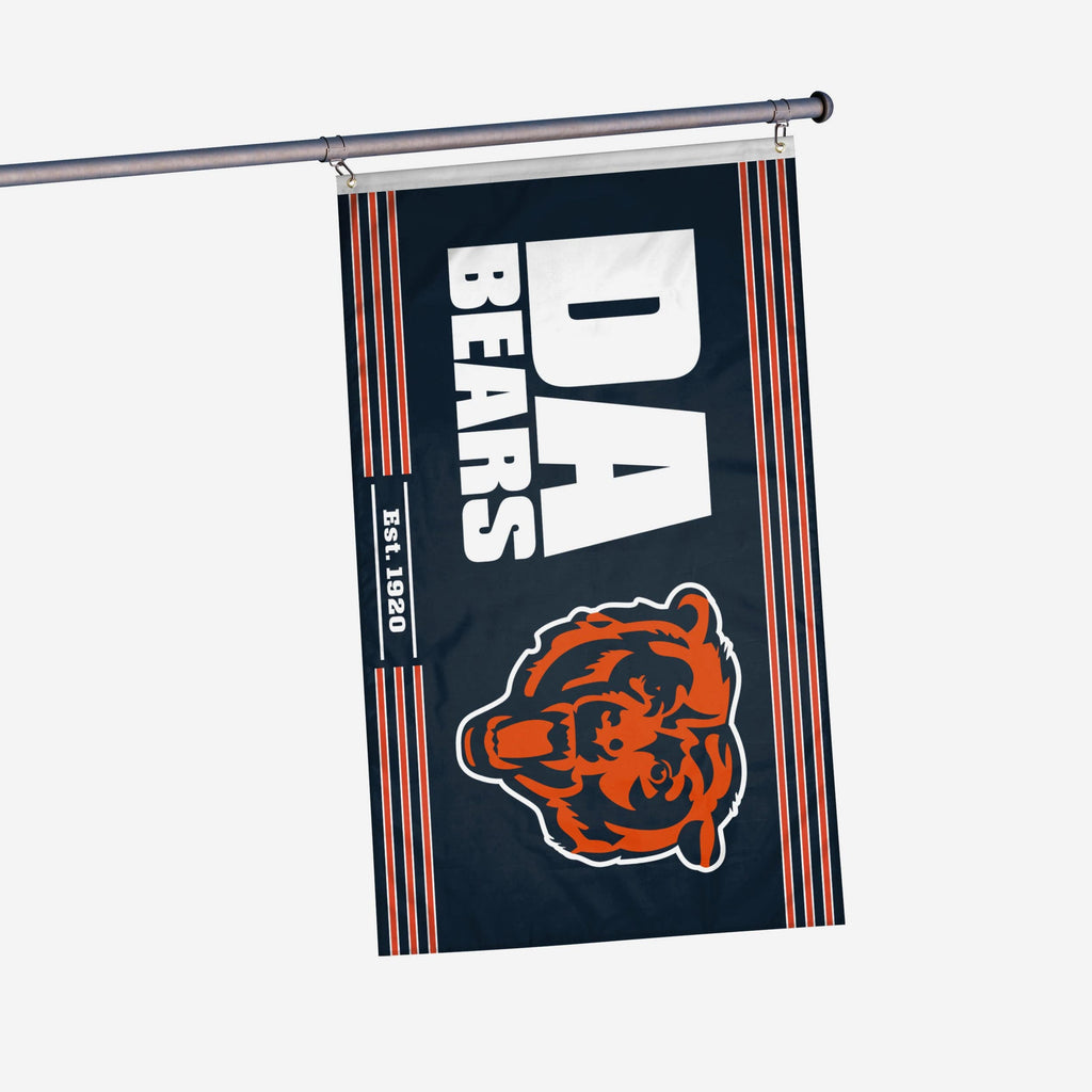 Chicago Bears Horizontal Slogan Flag FOCO