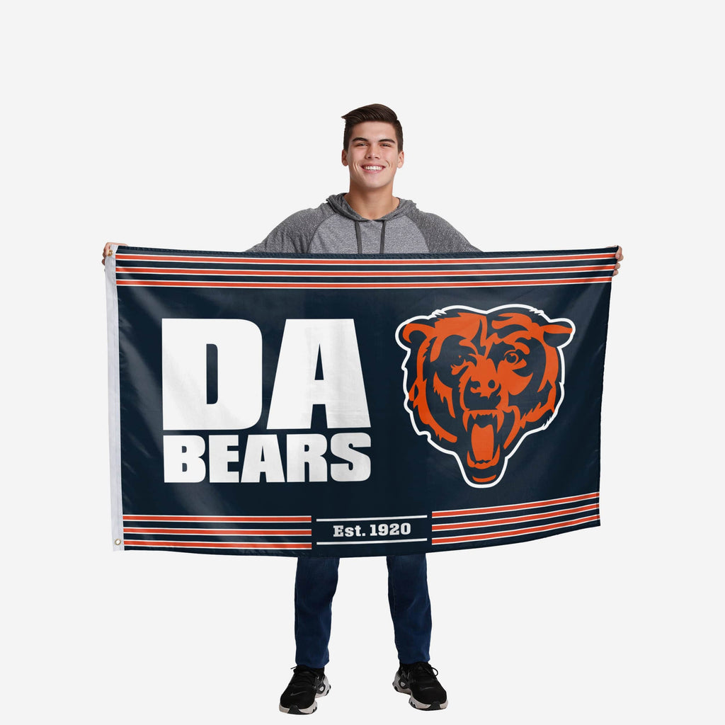Chicago Bears Horizontal Slogan Flag FOCO