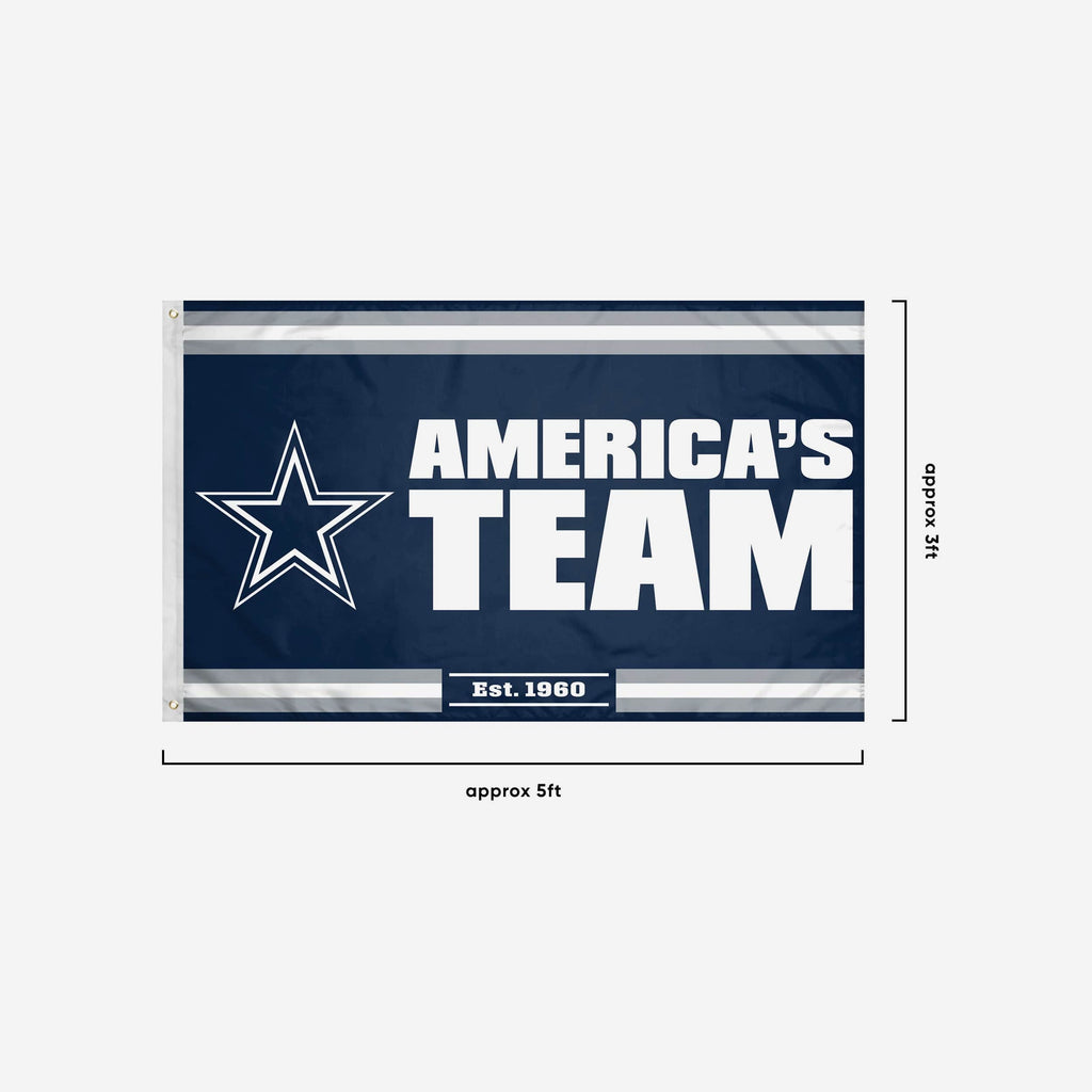 Dallas Cowboys Horizontal Slogan Flag FOCO