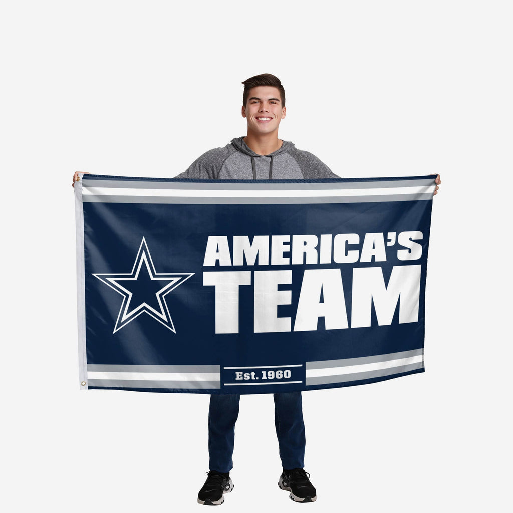 Dallas Cowboys Horizontal Slogan Flag FOCO