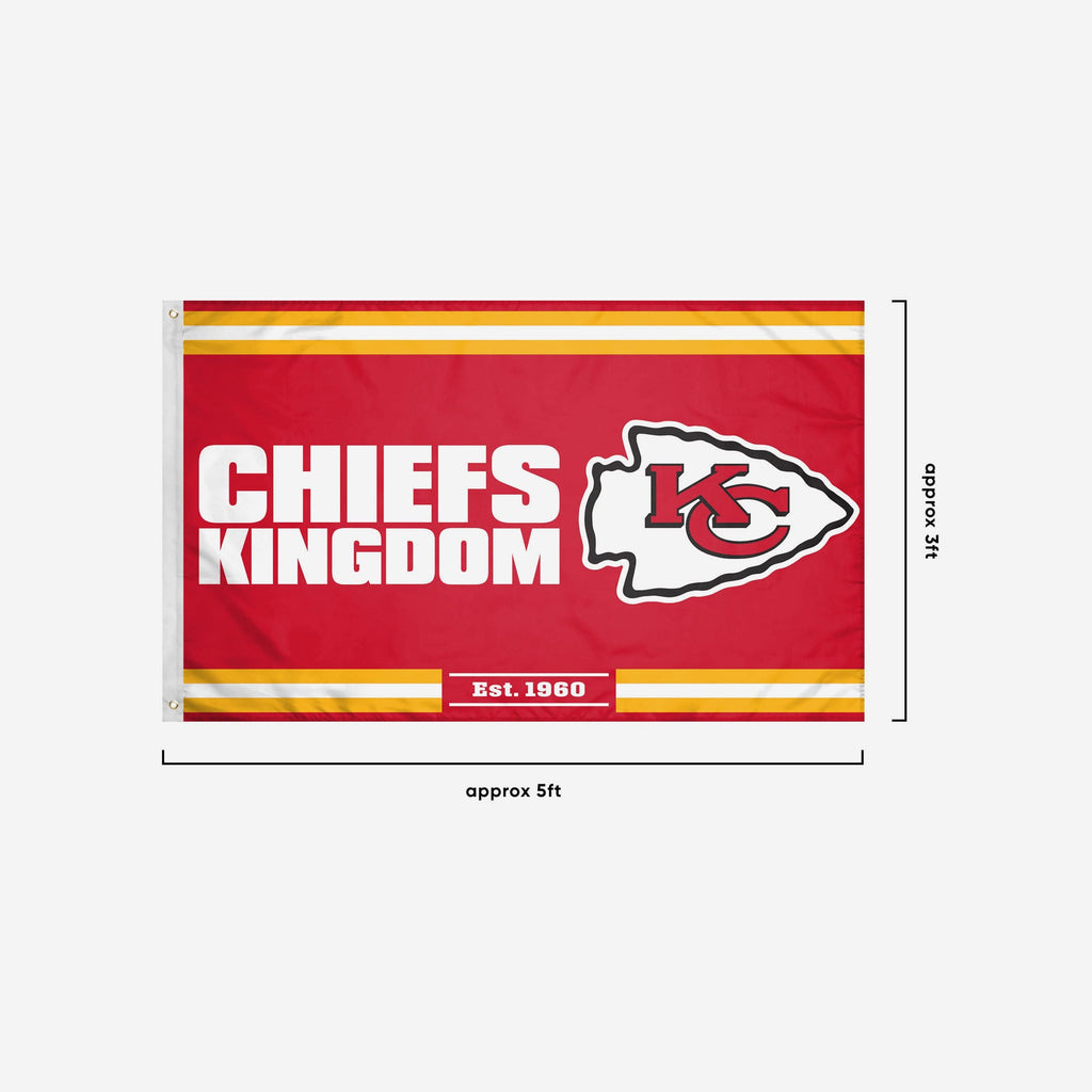 Kansas City Chiefs Horizontal Slogan Flag FOCO