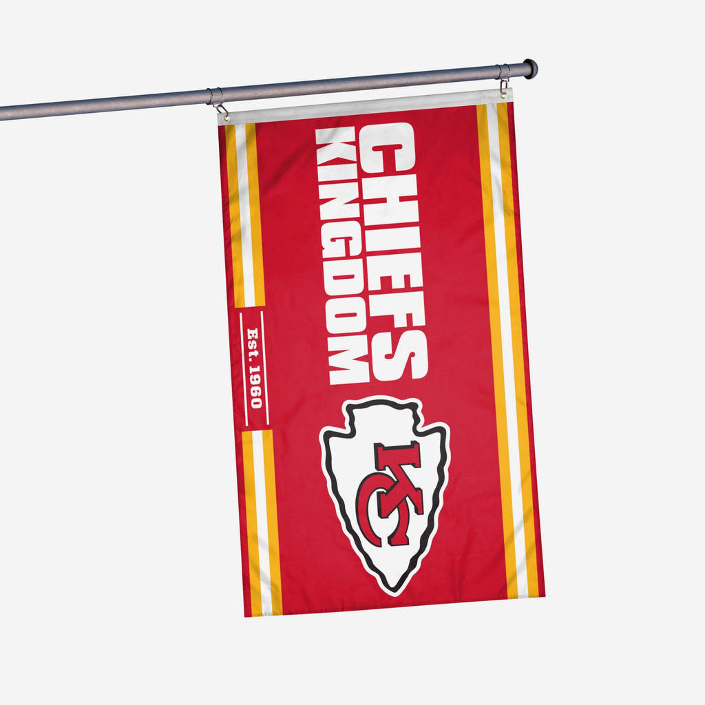 Kansas City Chiefs Horizontal Slogan Flag FOCO