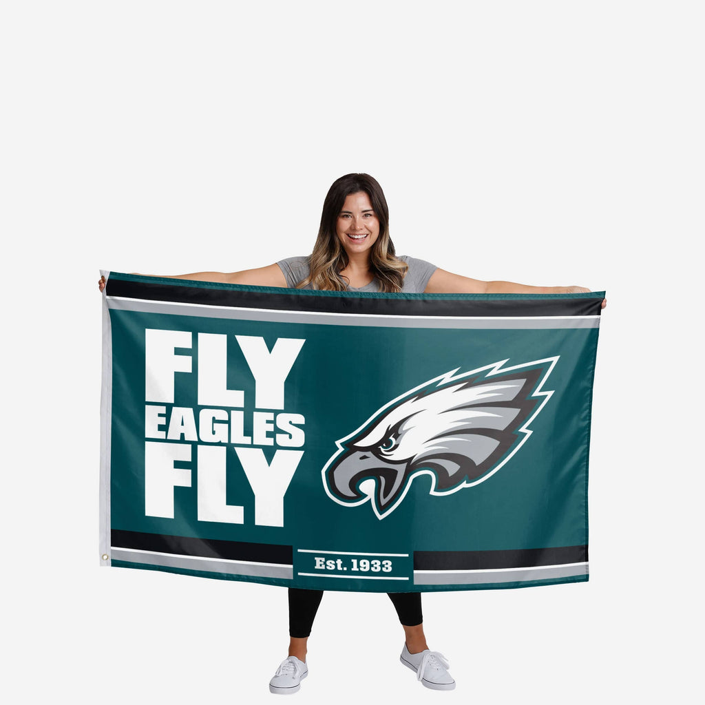 Philadelphia Eagles Horizontal Slogan Flag FOCO