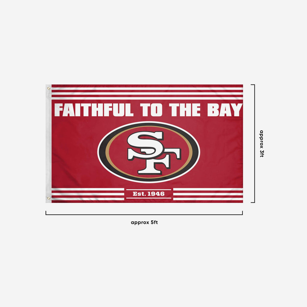 San Francisco 49ers Horizontal Slogan Flag FOCO