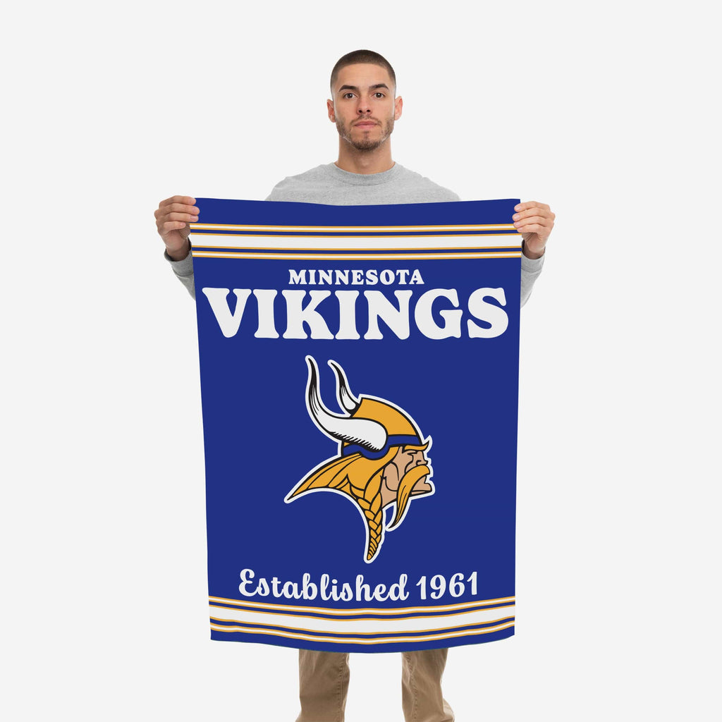 Minnesota Vikings Vertical Retro Flag FOCO