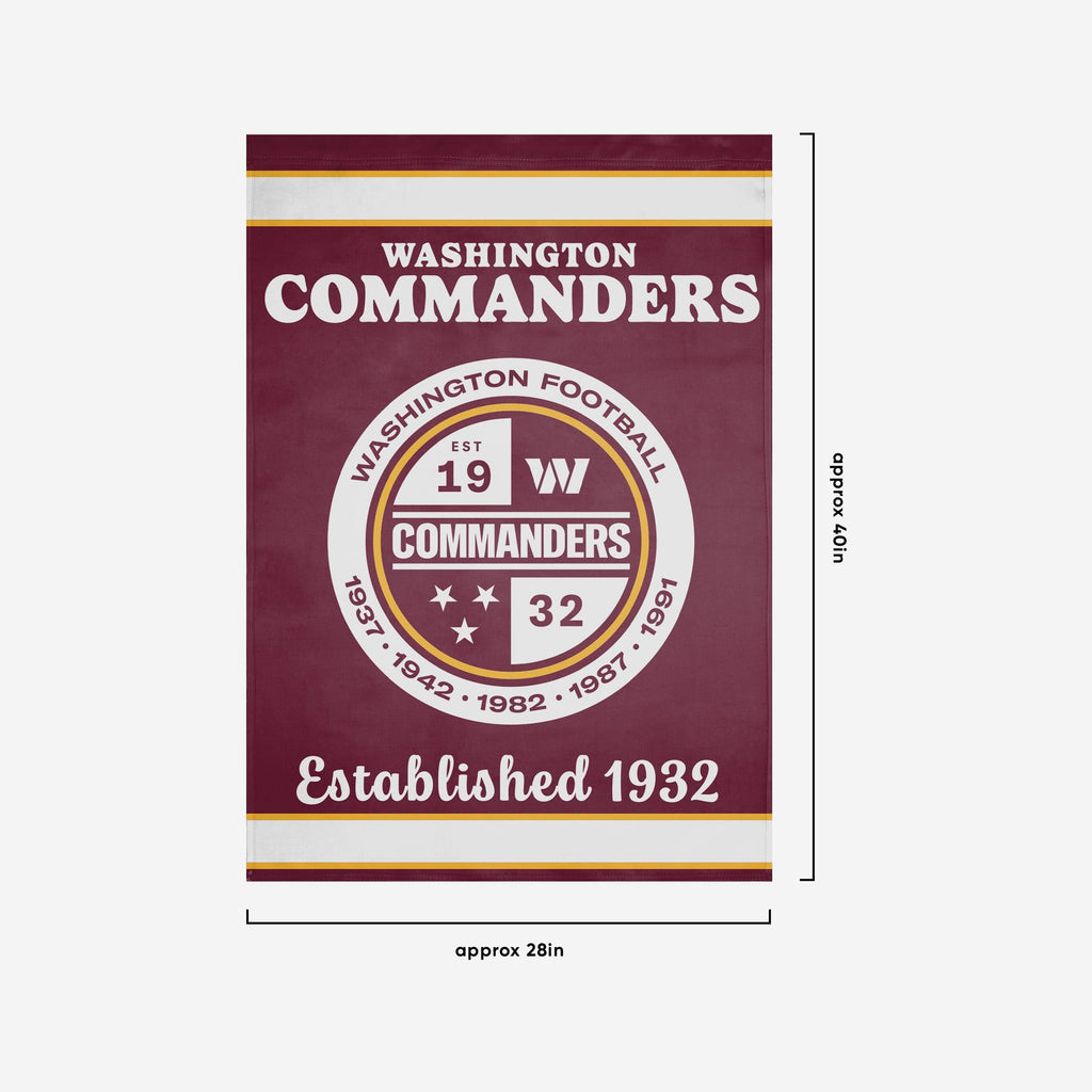 Washington Commanders Vertical Retro Flag FOCO