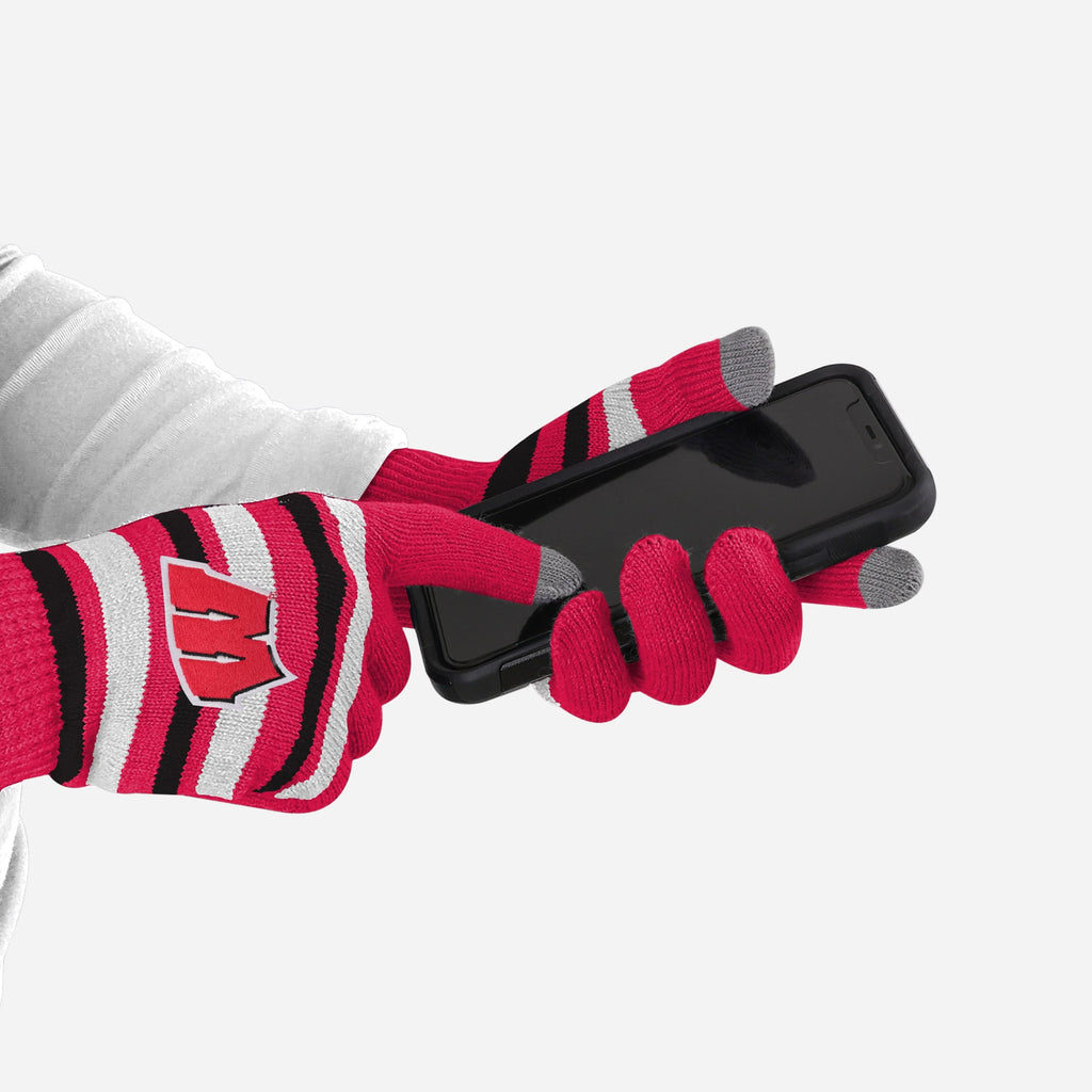 Wisconsin Badgers Stretch Gloves FOCO