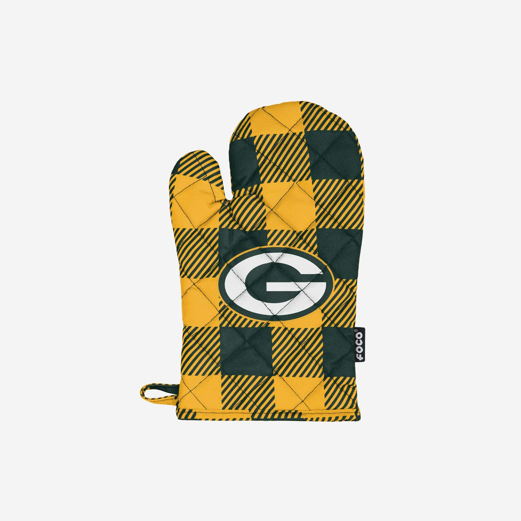 Green Bay Packers Plaid Oven Mitt FOCO