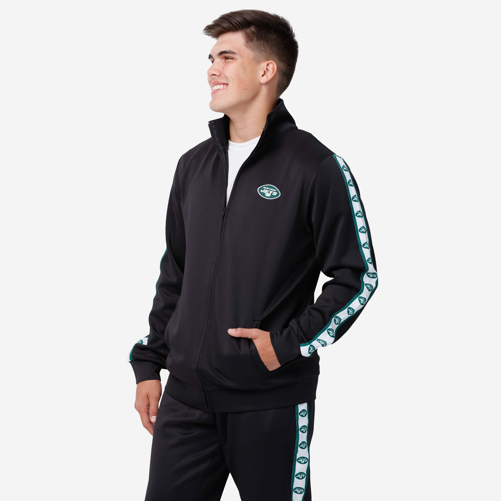 New York Jets Stripe Logo Track Jacket FOCO