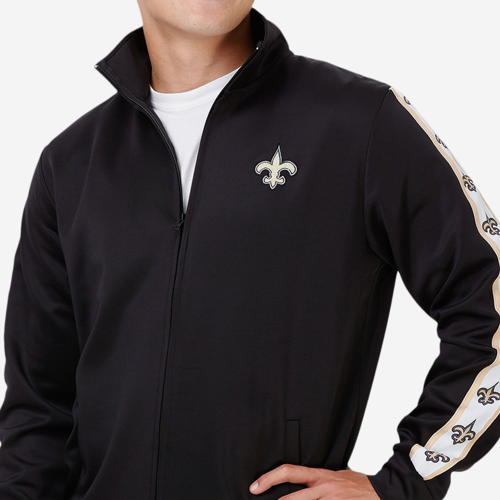 New Orleans Saints Stripe Logo Track Jacket FOCO