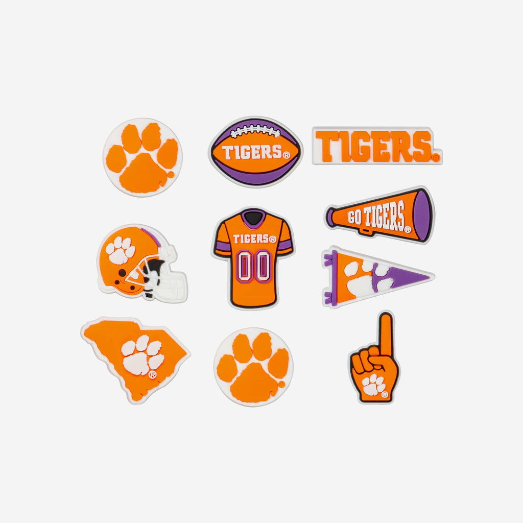Clemson Tigers 10 Pack Team Clog Charms FOCO