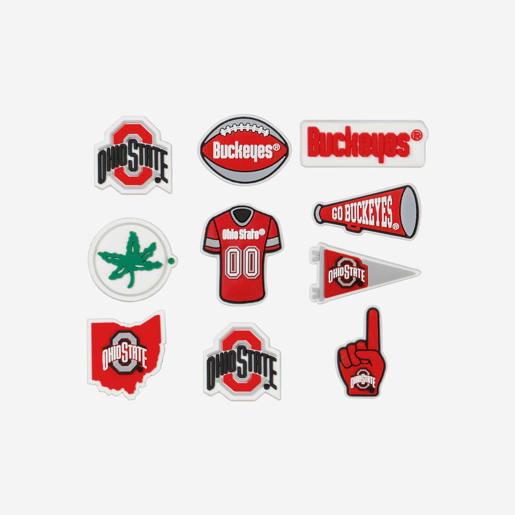 Ohio State Buckeyes 10 Pack Team Clog Charms FOCO