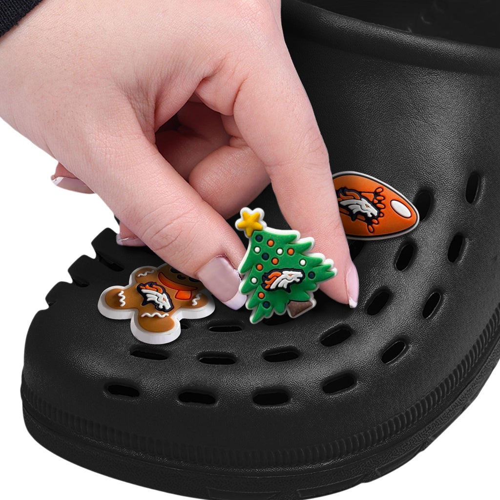Denver Broncos 6 Pack Holiday Team Clog Charms FOCO