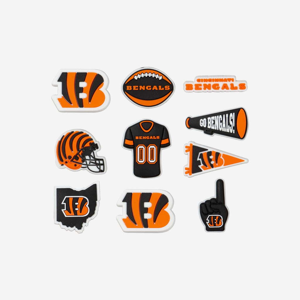 Cincinnati Bengals 10 Pack Team Clog Charms FOCO