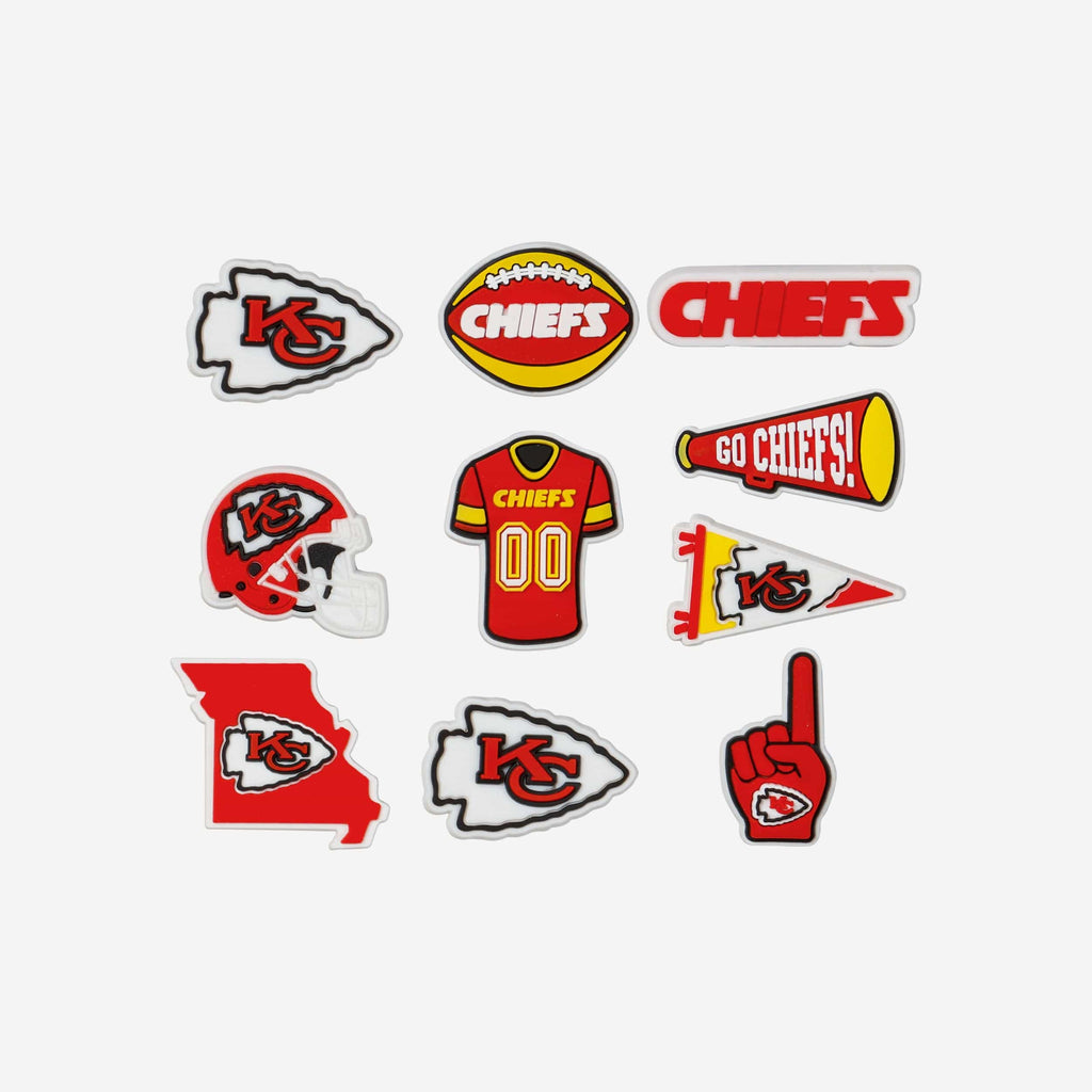 Kansas City Chiefs 10 Pack Team Clog Charms FOCO