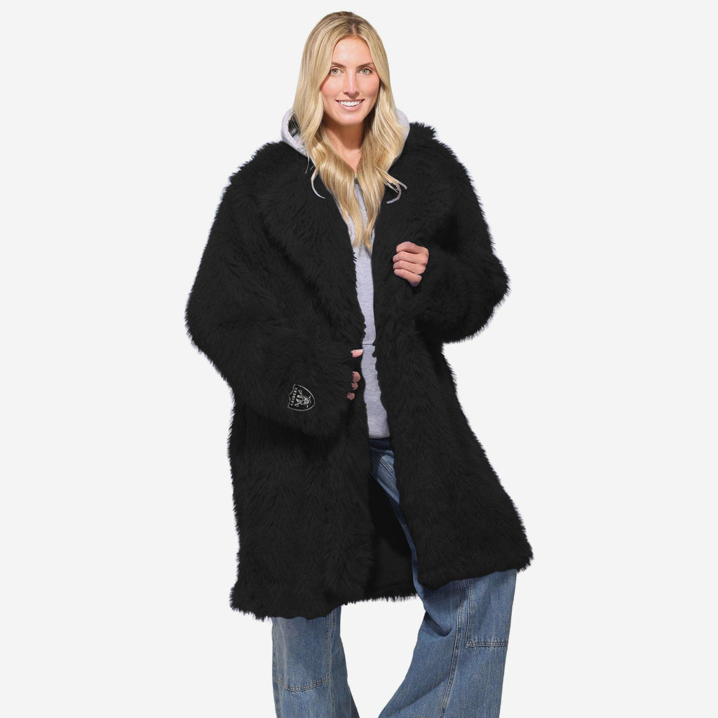 Las Vegas Raiders Faux Fur Long Jacket FOCO