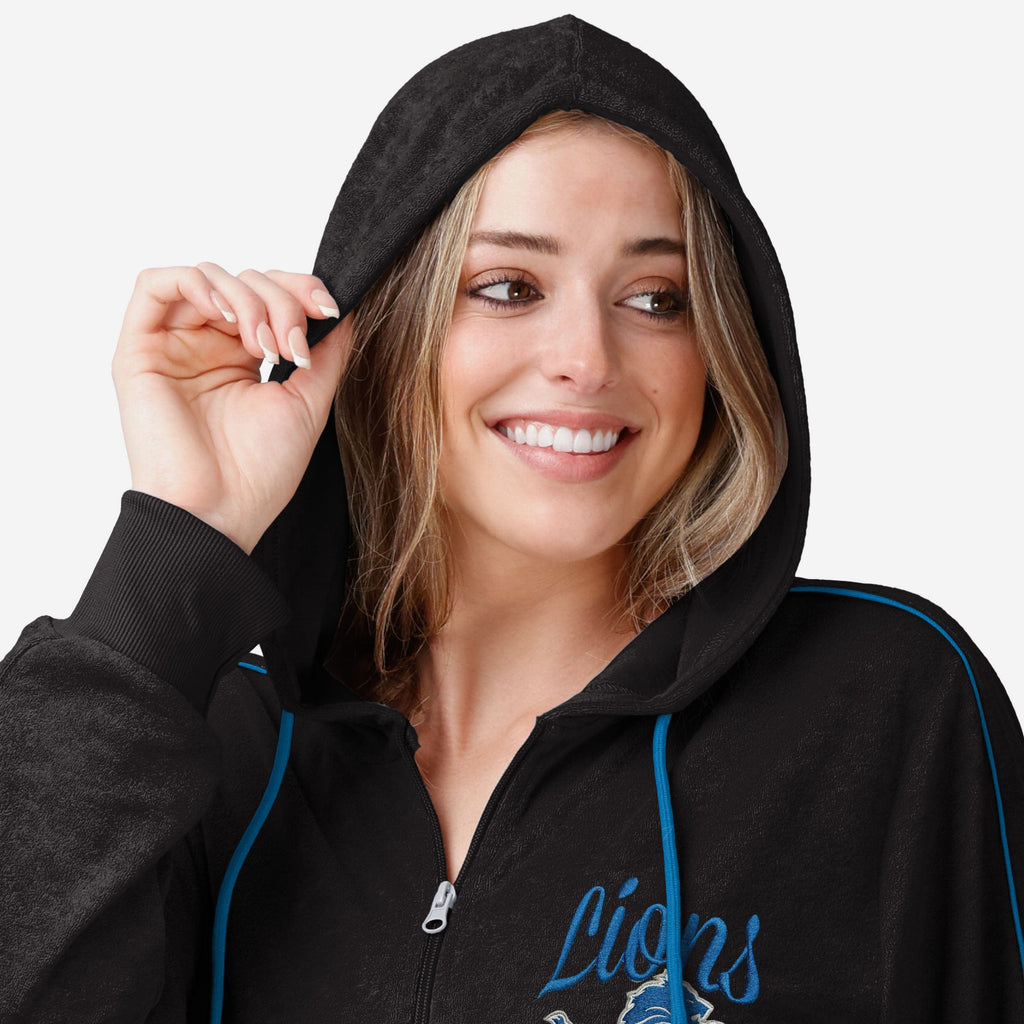 Detroit Lions Womens Terry Knit Zip Up Top FOCO