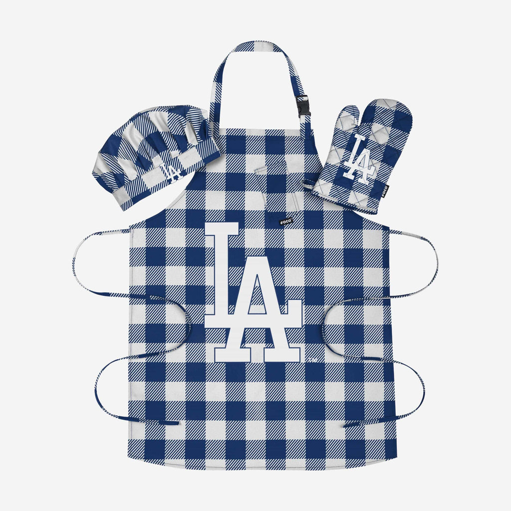 Los Angeles Dodgers Plaid Chef Set FOCO