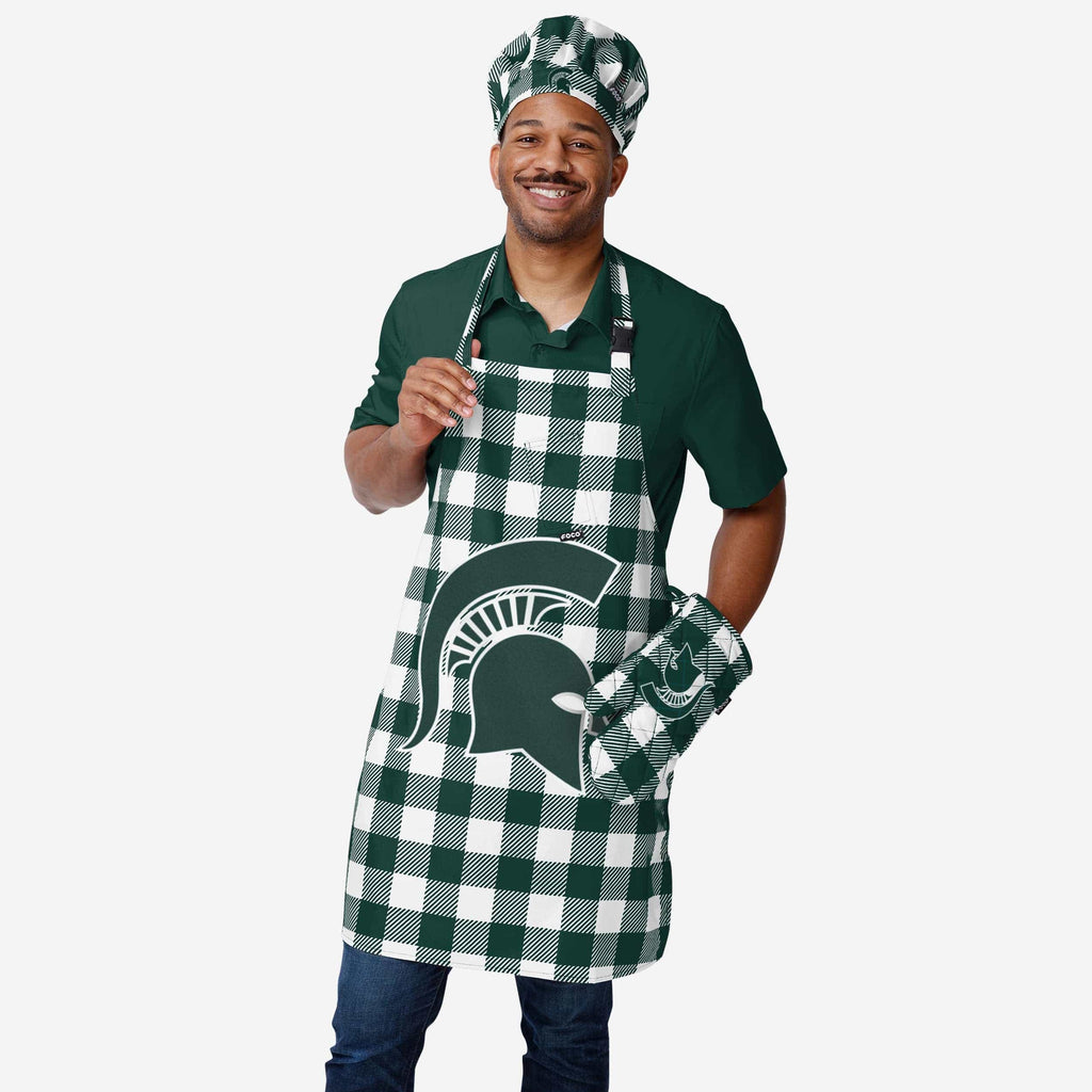 Michigan State Spartans Plaid Chef Set FOCO