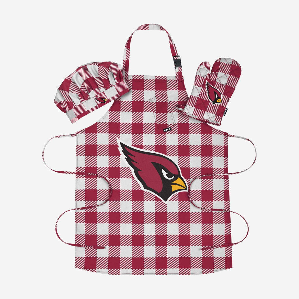 Arizona Cardinals Plaid Chef Set FOCO