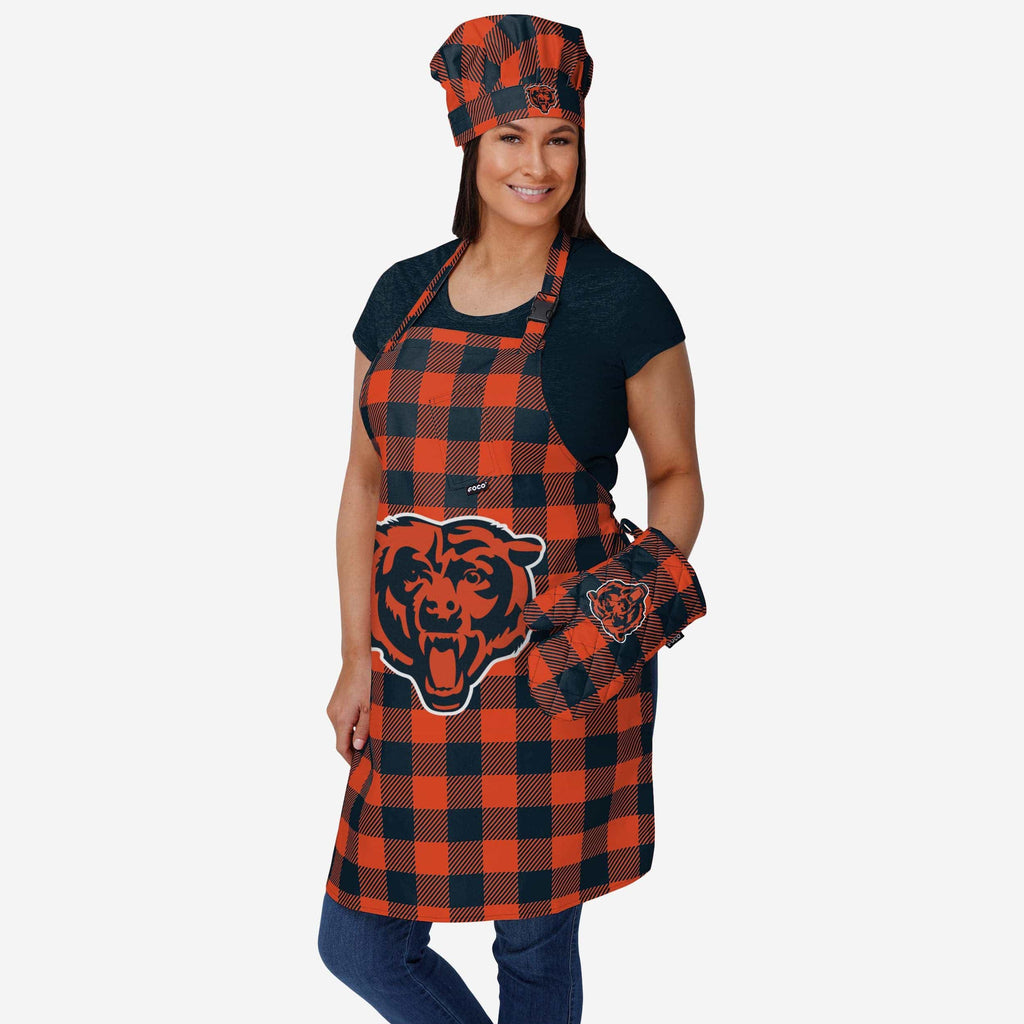 Chicago Bears Plaid Chef Set FOCO