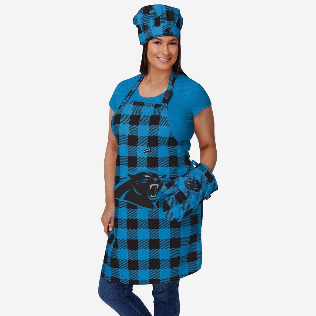 Carolina Panthers Plaid Chef Set FOCO