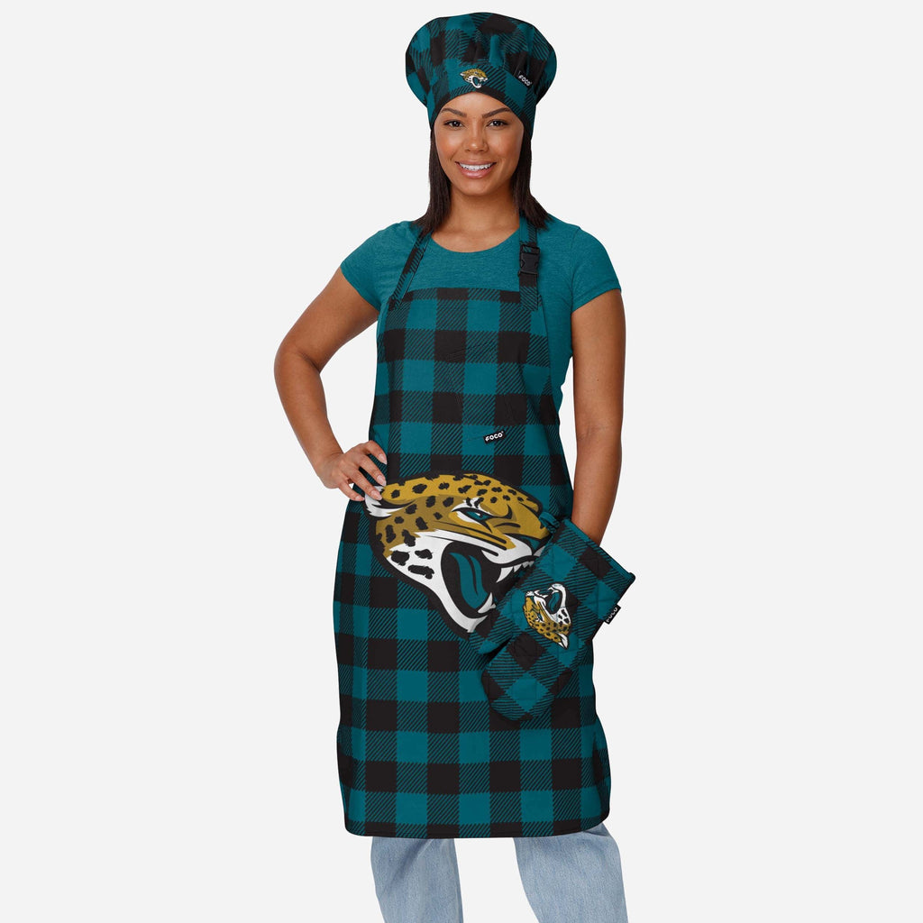 Jacksonville Jaguars Plaid Chef Set FOCO