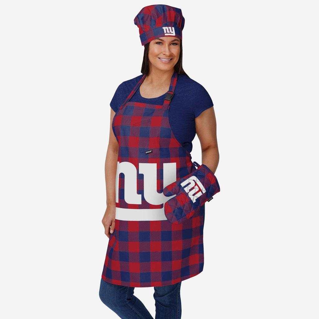 New York Giants Plaid Chef Set FOCO