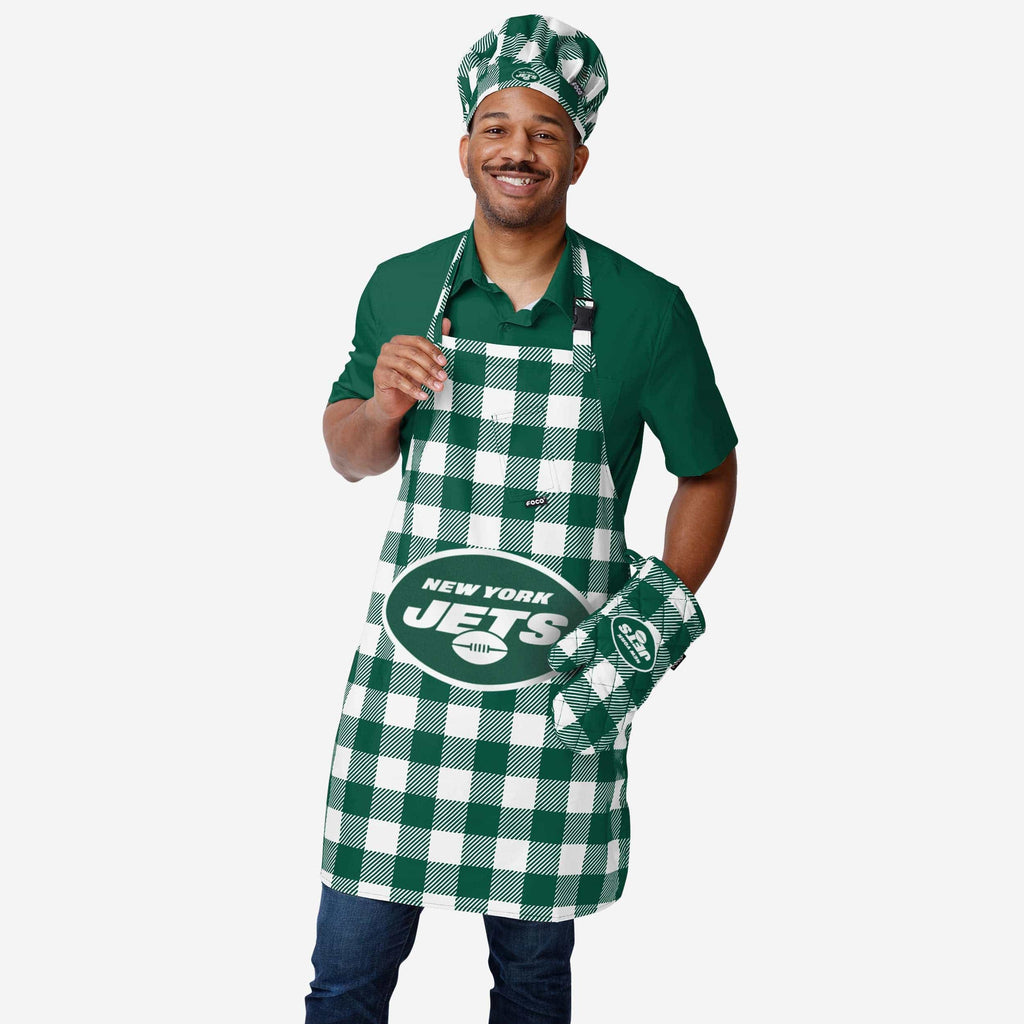 New York Jets Plaid Chef Set FOCO