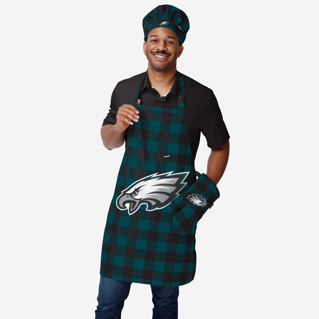 Philadelphia Eagles Plaid Chef Set FOCO
