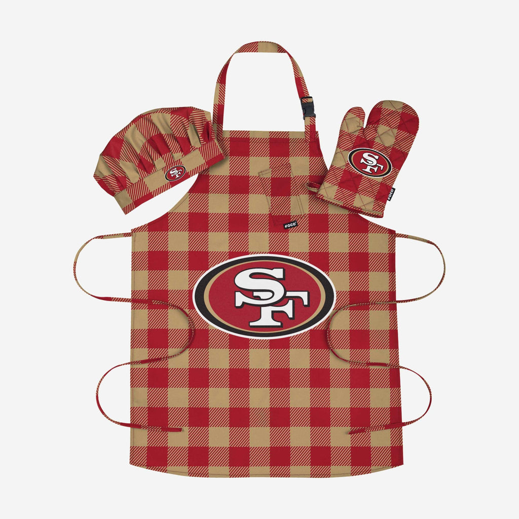 San Francisco 49ers Plaid Chef Set FOCO