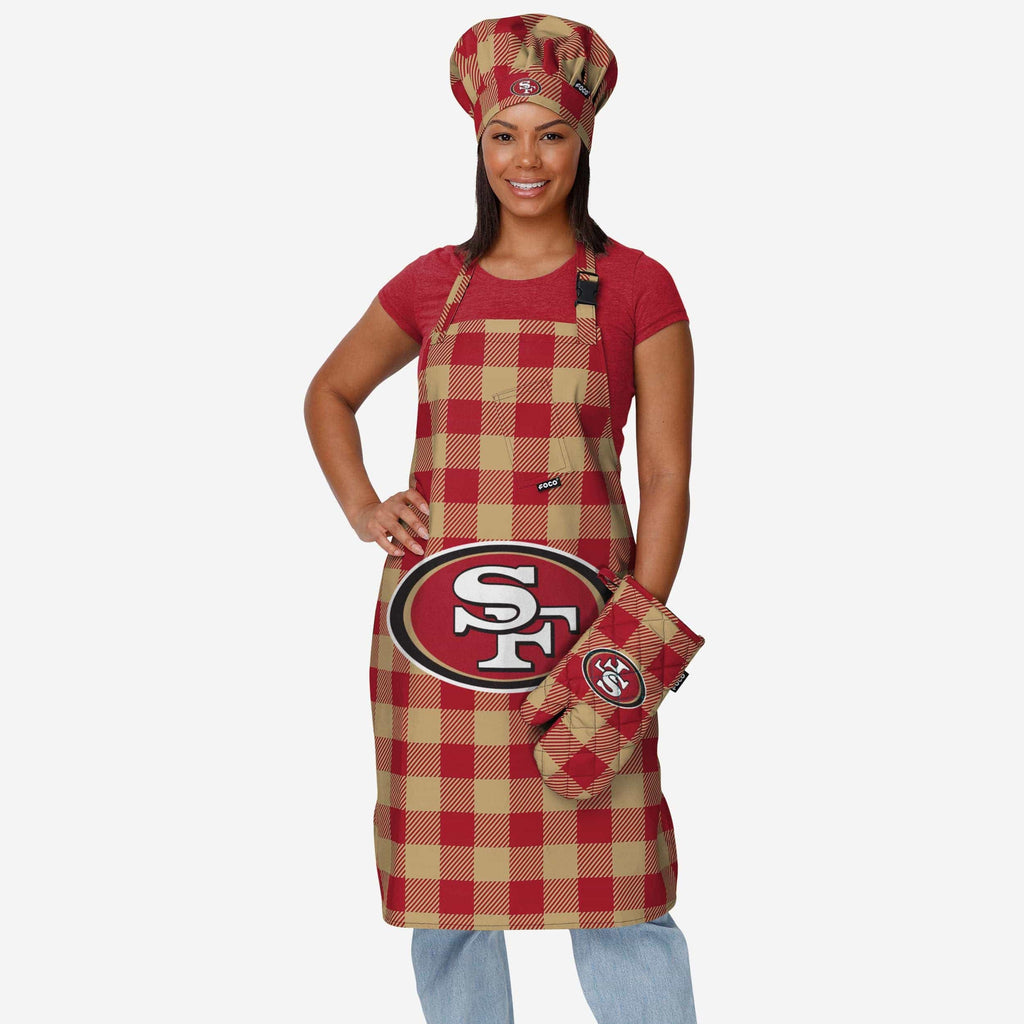 San Francisco 49ers Plaid Chef Set FOCO