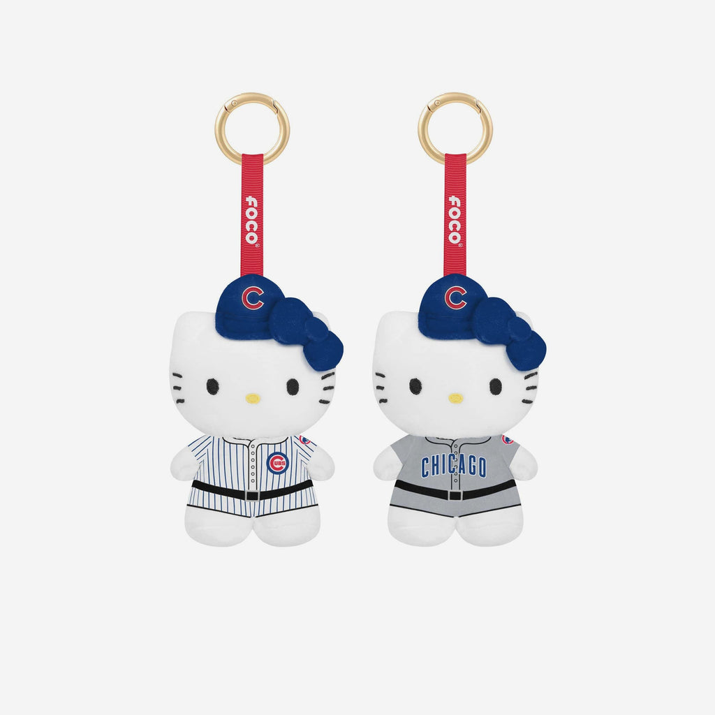 Chicago Cubs 2 Pack Mini Plush Hello Kitty® Bag Charm Keychain FOCO